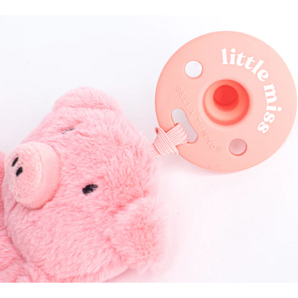 Pig Bubbi Buddy: Plush Lovey with Soothing Pacifier for Babies and Toddlers