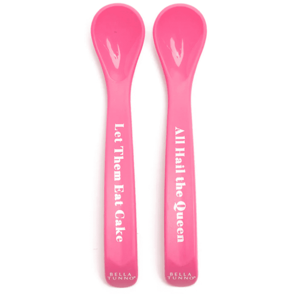 Let Them Eat Cake/All Hail the Queen Spoon Set - Funny Silicone Baby ...